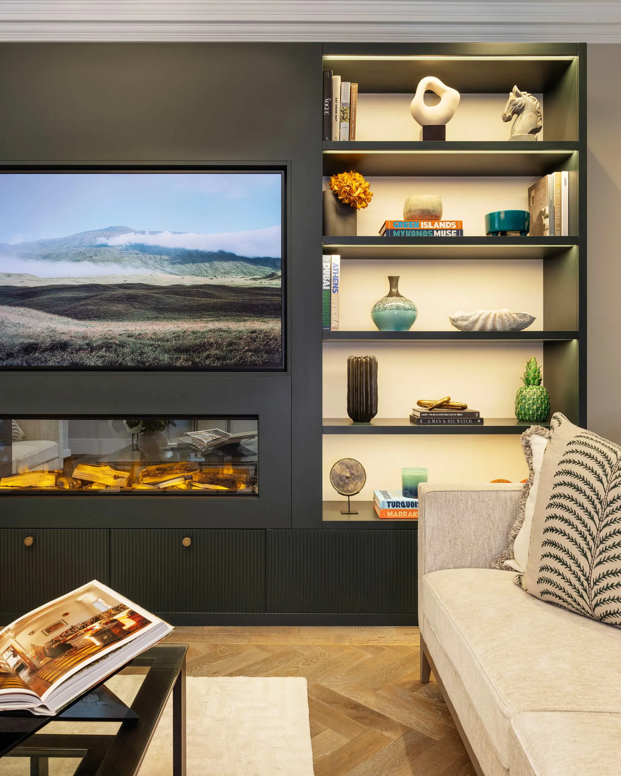 Bespoke Media & Fireplace Walls | Luxury Joinery by HUX London